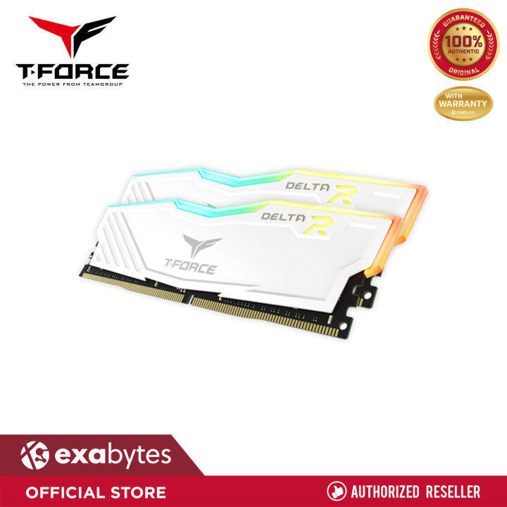 T-Force Delta 16GB(8x2) DDR4 3600 RGB Gaming RAM Dual Channel(White ...