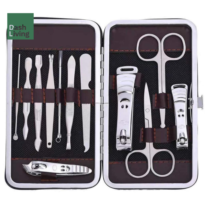 Dash Living 12-in-1 Manicure Set | Nail Clipper Set | Stainless ...