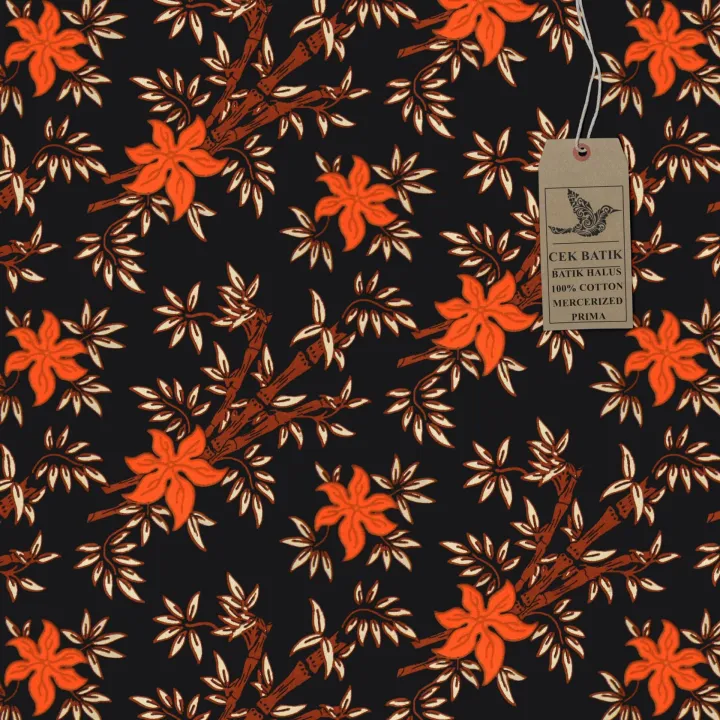 kain batik - Motif Bambu Mini Dasar Hitam Manis (Ukuran 2 Meter Lebih ...