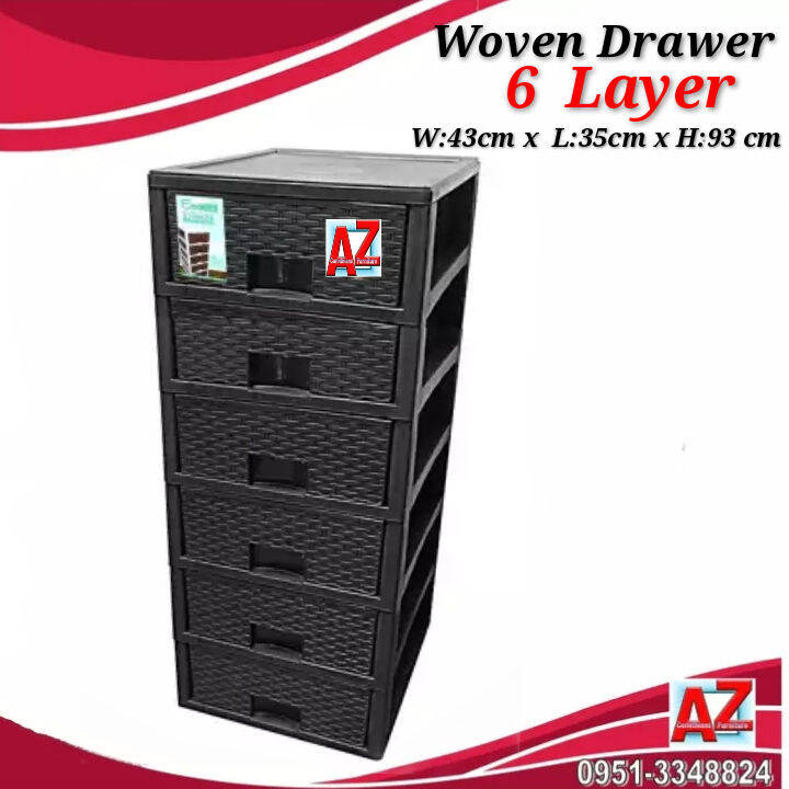 Woven Slim Drawer 6 Layer | Lazada PH