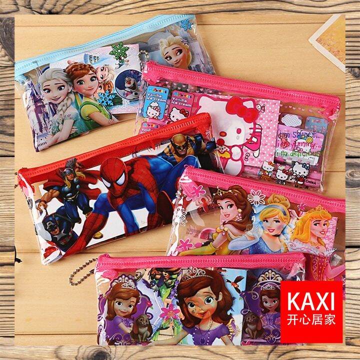 Pencil Bag With Stationary Set Kid Pencil Case With Pencil Ruler ...