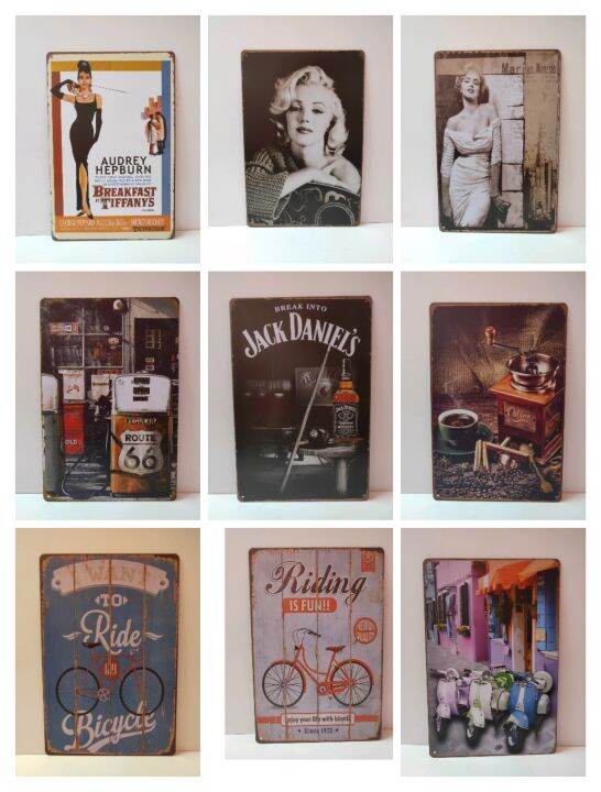 Metal Tin Plates Wall Decor 30x20cm | Lazada PH
