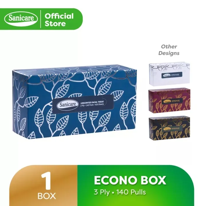 Sanicare Econo Box Unscented Facial Tissue 3 Ply (1 Box) | Lazada PH