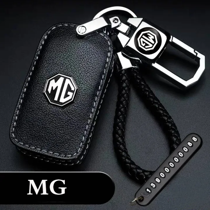 MG Car Keyless Remote Cover Leather Protection Key Case for MG ZS HS GS ...