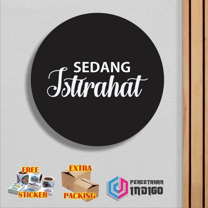 Grosir Papan tanda akrilik sign board Sedang Istirahat Keren | Lazada ...