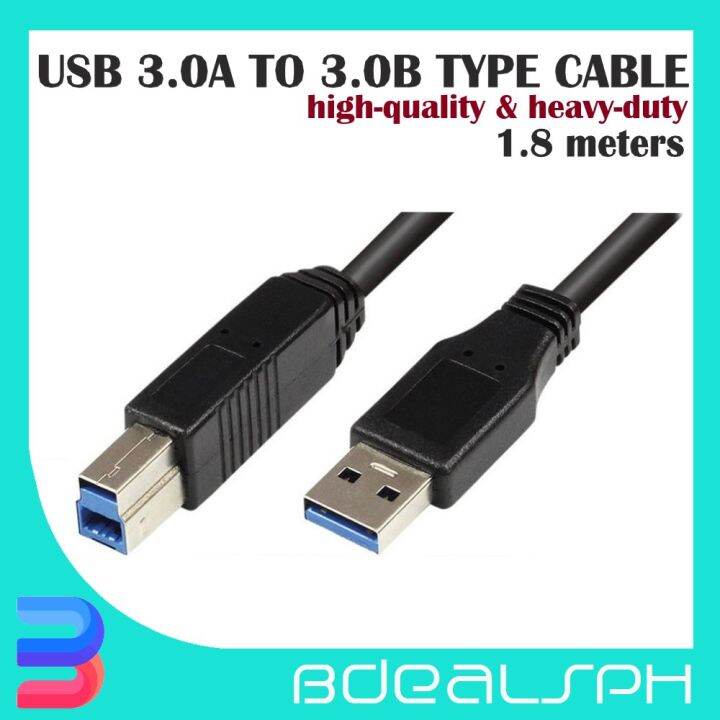 USB 3.0 A to 3.0 B Type cable (male) | Lazada PH