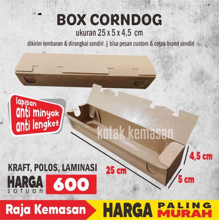 BOX CORNDOG / BOX SOSIS BAKAR / BOX SATE, SATE TAICHAN (isi 50 pcs ...