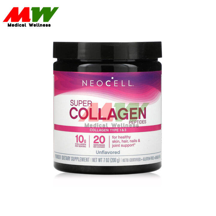 Neocell Super Collagen Powder { ชนิดผง } Type 1 & 3, 7 oz ของแท้ อย. ...