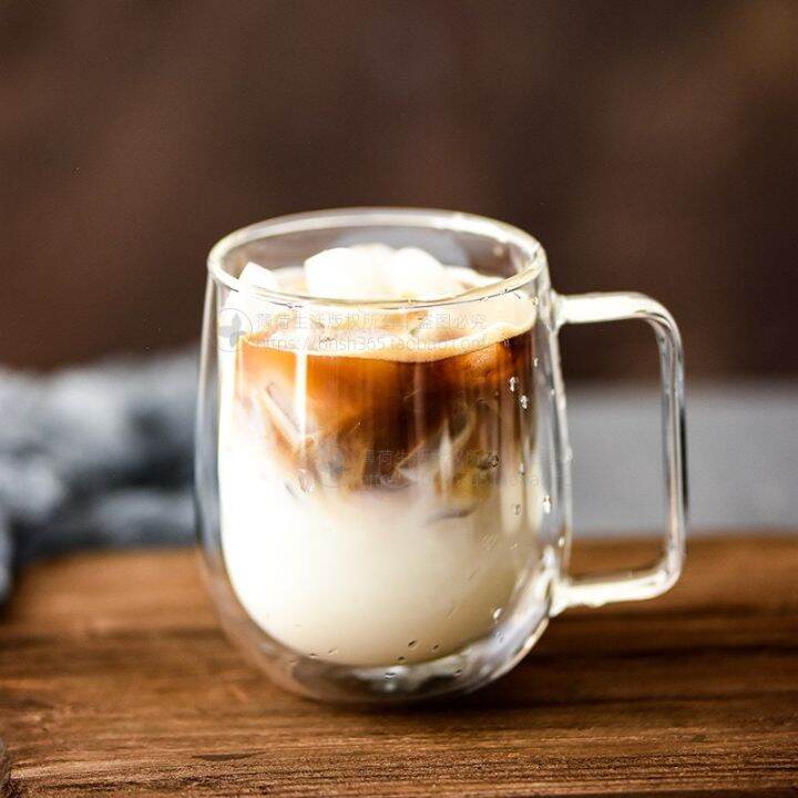 (SẴN) Cốc 2 lớp quai vuông, cốc cafe, ly sinh tố - Thủy tinh chịu nhiệt ...