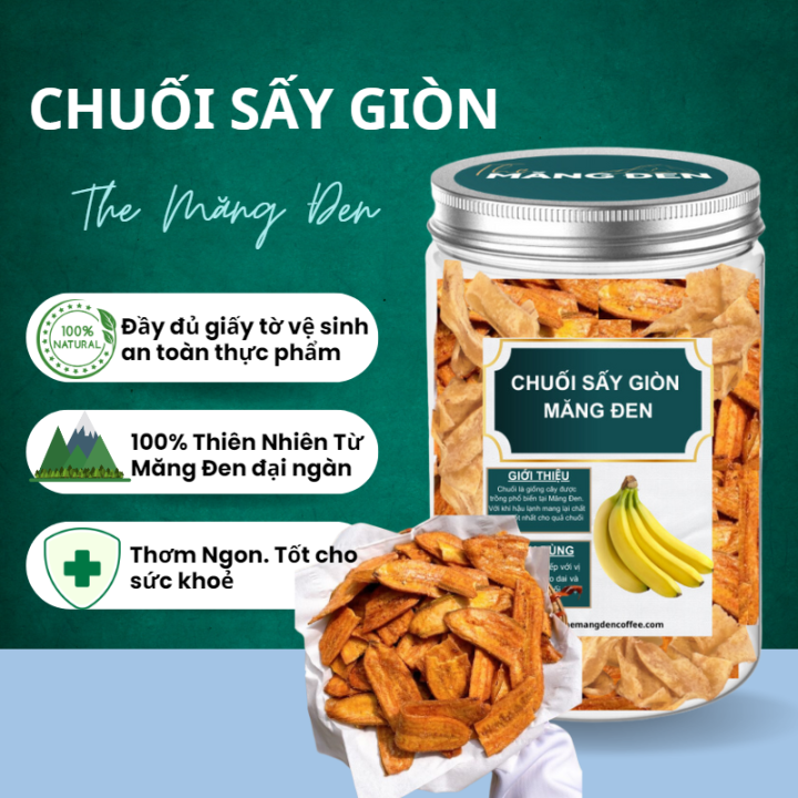 Chuối Sấy Giòn Không Đường The Măng Đen 250g Đặc Sản Măng Đen Kon Tum ...