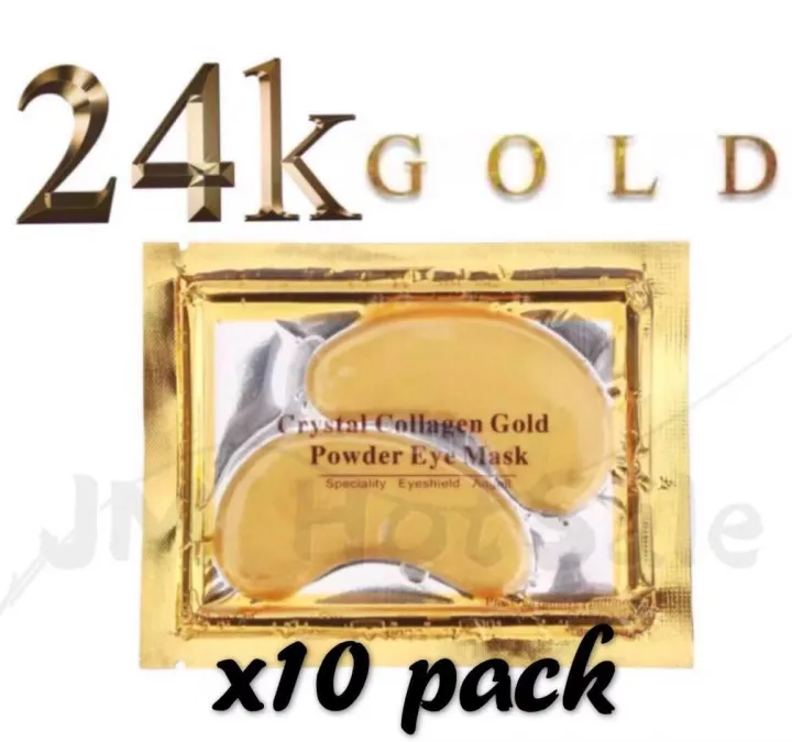 (10pack) 24k gold Crystal Collagen Gold Eye Mask | Lazada PH