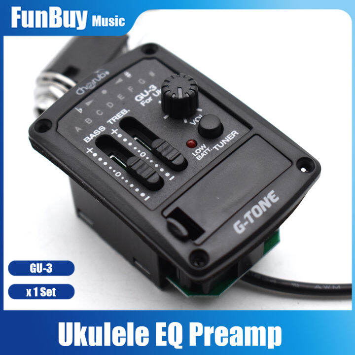 【cw】Cherub G-Tone GU-3 Ukulele EQ Preamp Hawaiian Guitar EQ with Tuner ...