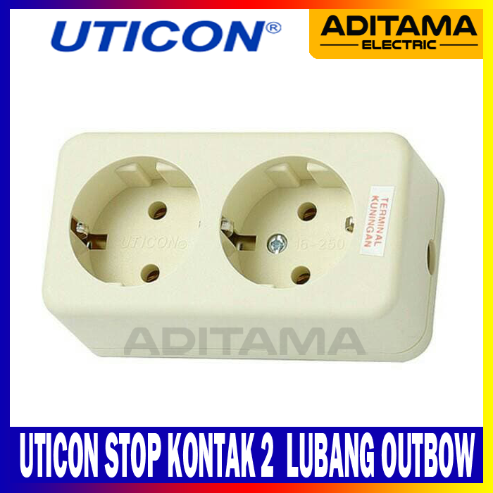 UTICON STOP KONTAK ARDE 2 LUBANG ST-128 | Lazada Indonesia