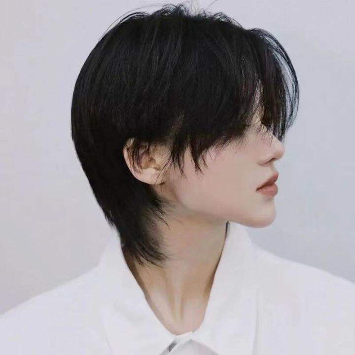 Wolf tail mullet head unisex wig net red same style Japanese samurai ...