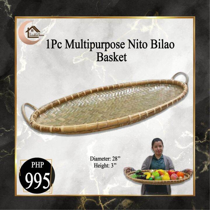 TwinkleHome 1Pc Multipurpose Nito Bilao Basket /Tray Diameter 28inches ...