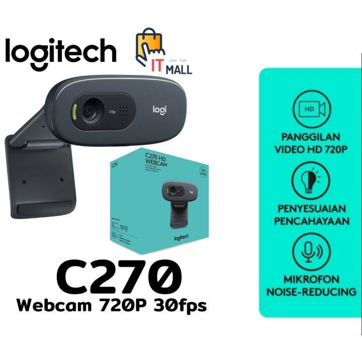 Logitech Webcam C270 720P 30fps ประกัน 2 ปี | Lazada.co.th