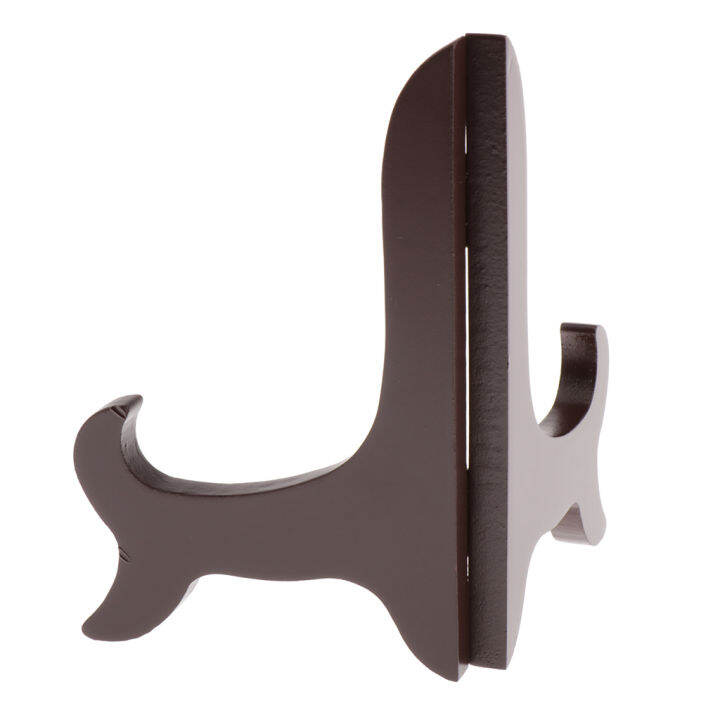 BolehDeals Wooden Shelf Bracket Ceramic Disc Holder Displays Picture ...