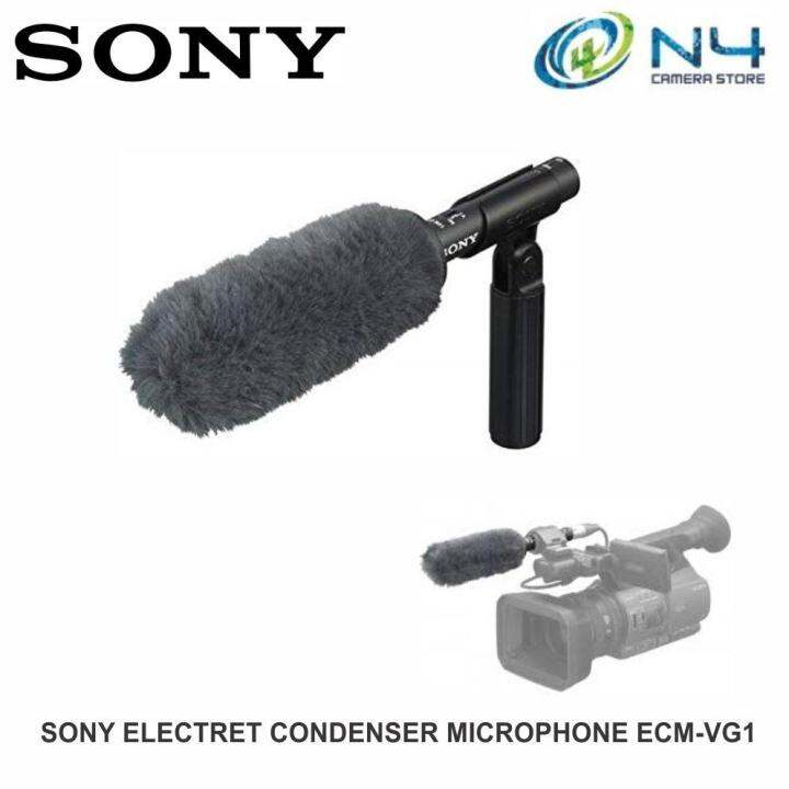Sony ECM-VG1 Electret Condenser Short Shotgun Microphone, 40Hz to 20kHz Frequency Response ...