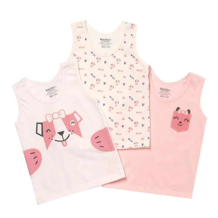 SM Basics Baby Girls 3-piece Arrf Tank Set | Lazada PH