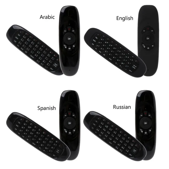 C120 Fly Air Mouse 2.4G Mini Wireless Keyboard Rechargeable Remote Control for PC Android TV Box ...
