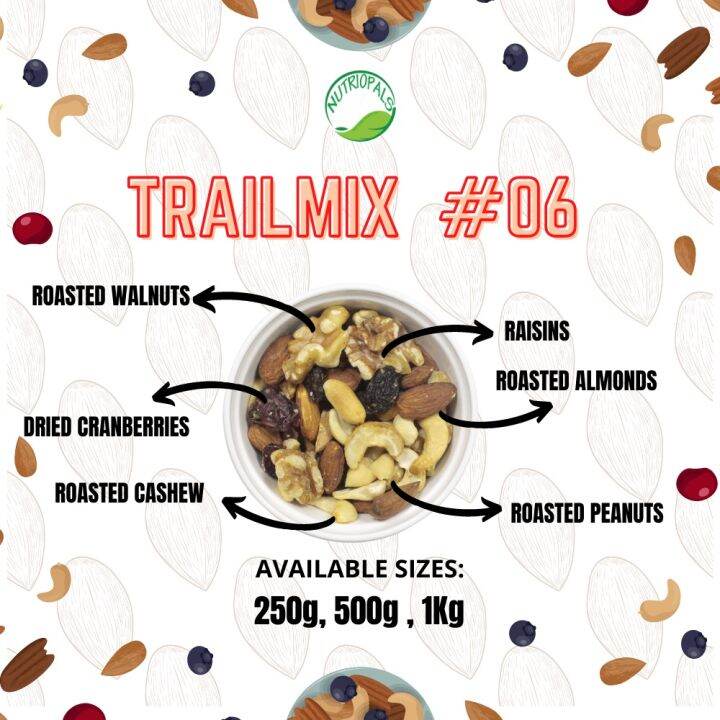 TRAILMIX #06 (Roasted Cashew, Almonds, peanuts, walnuts,raisins ...
