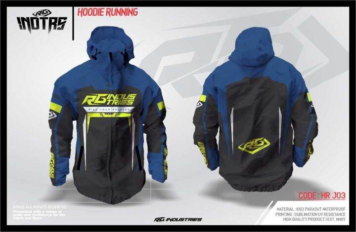 Jacket Running Parasut Rg Industries Jaket Running Racing Jaket Parasut Pria dan Wanita Jaket ...