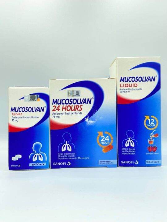 Mucosolvan (Ambroxol hydrochloride) tablet 30mg/Capsule 75mg 24 hours ...