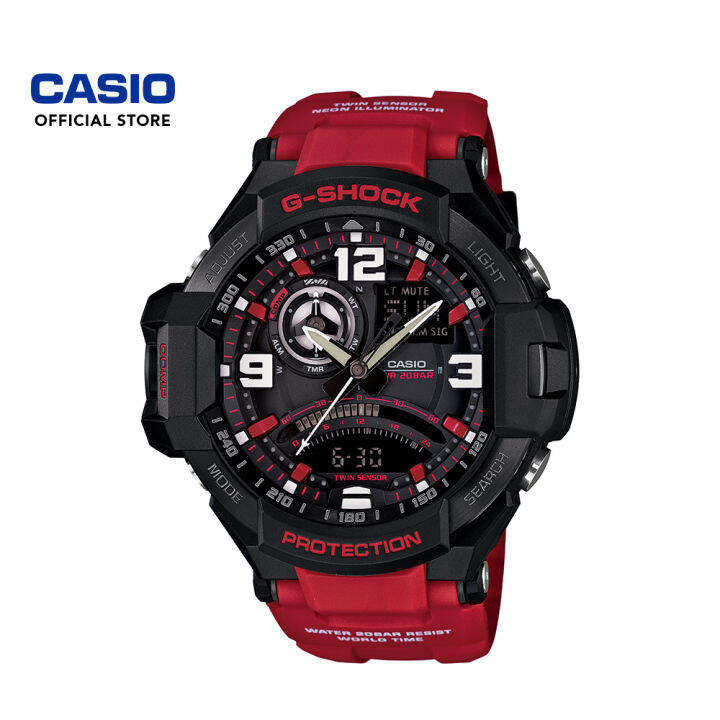 Casio G-Shock Gravitymaster (GA-1000-4BDR) Maroon Resin Strap Shock ...