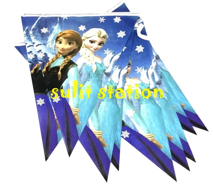 FROZEN ELSA ANNA BIRTHDAY PARTY BANNERS BANDERITAS BANNER CONFETTI ...