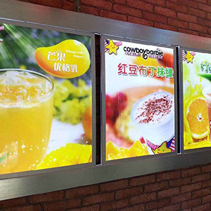 (4 Graphics Column) Single Sided Lighted Menu Boards,Backlit Menu ...