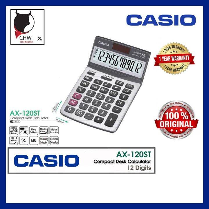 Casio AX 120st Calculator Original | Lazada