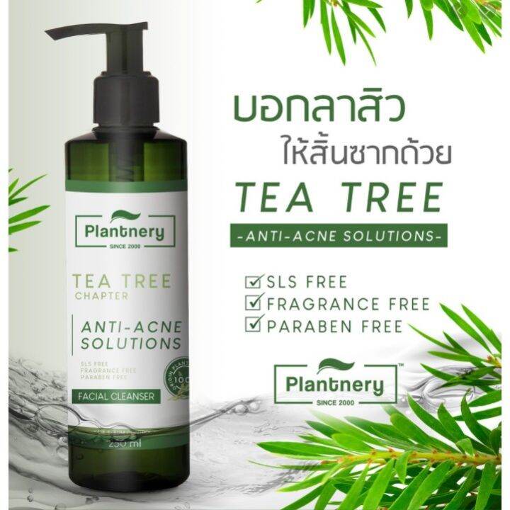 Plantnery Tea Tree Facial Cleanser 250 ml เจลล้างหน้า ที ทรี สูตรช่วยลด ...