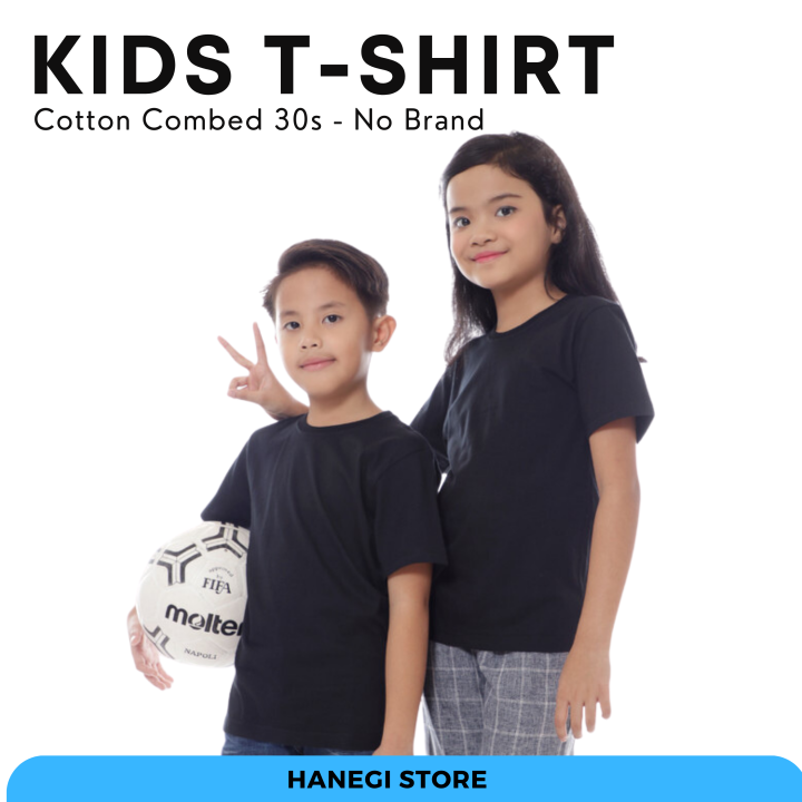 Kaos Polos Anak Lengan Pendek Cotton Combed 30s Baju Kaos Kids Untuk ...