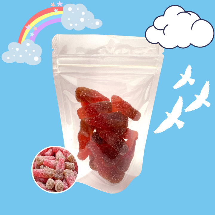 Haribo-Fizzy Cherry Cola Bottles 100g Repack (HALAL)-Gummy Candy | Lazada