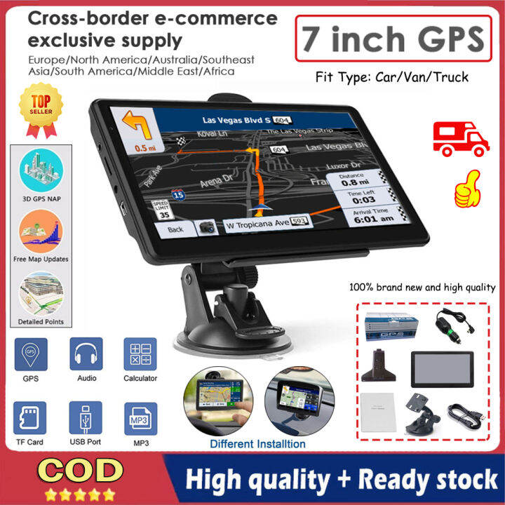Car GPS Navigation 7 Inch Touch Screen GPS Navigator Truck Sunshade ...