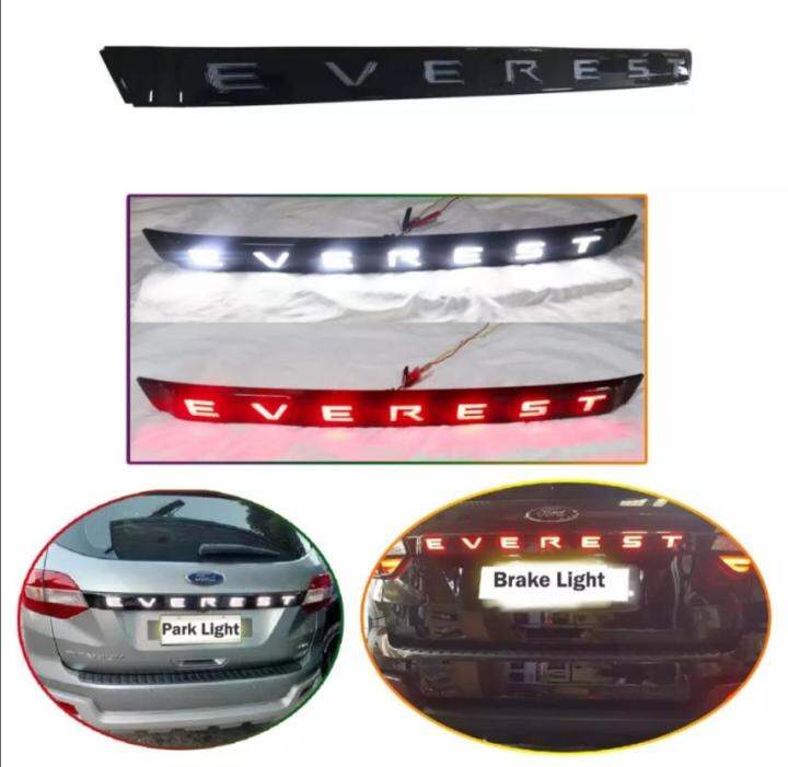 Ford Everest 2016-2020 Rear Trunk Lid with LED Glossy Black Light Brake ...
