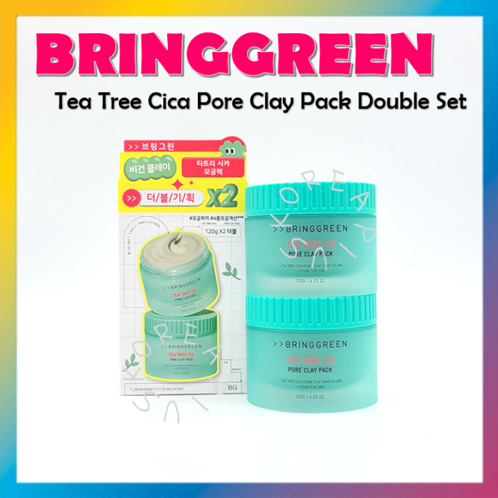 [BRING GREEN] Tea Tree Cica Pore Clay Pack Double Set | Lazada