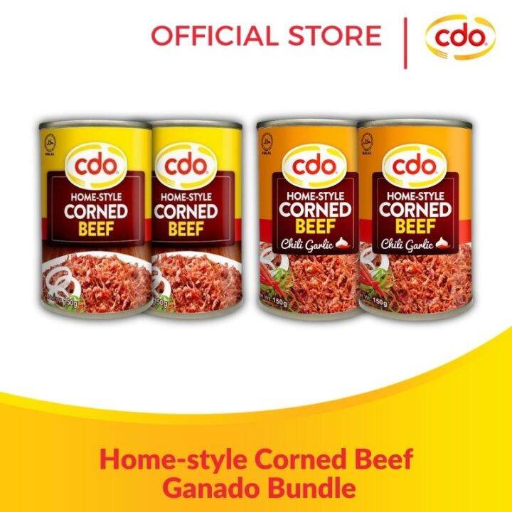 (2PCS) CDO Home-Style Corned Beef Classic 150g and (2PCS) Chili Garlic ...