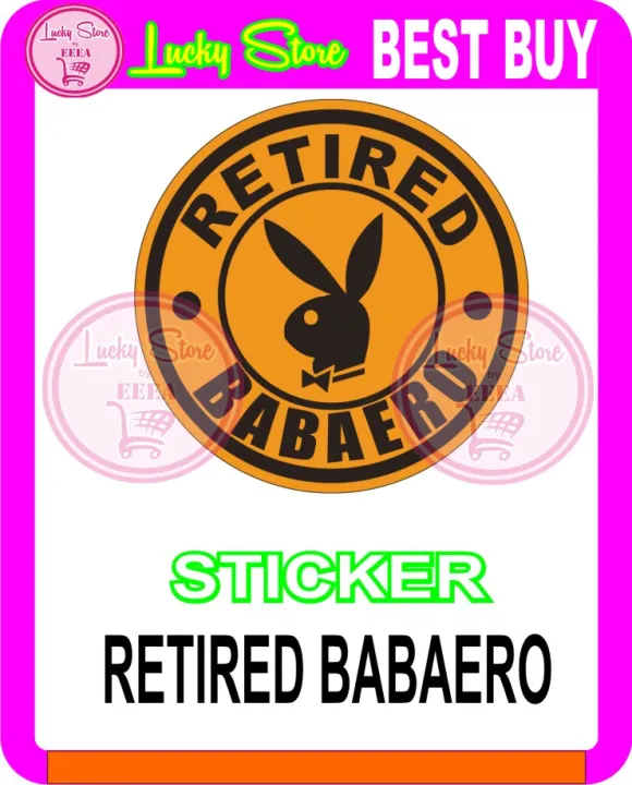 STICKER DECALS RETIRED BABAERO COLOR ORANGE | Lazada PH