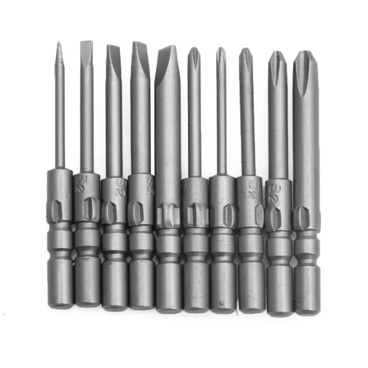 10Pcs Magnetic Screwdriver Bits Kit For DC Powered Electric 40mm ...