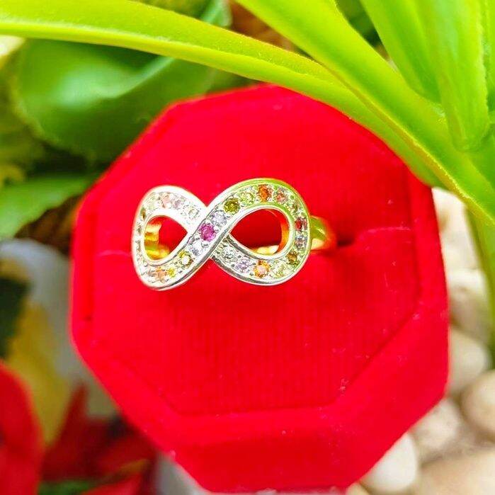 JIJD W26 แหวนแฟชั่น*** แหวนฟรีไซส์** แหวนทอง แหวนเพชร แหวนใบมะกอก แหวน ...