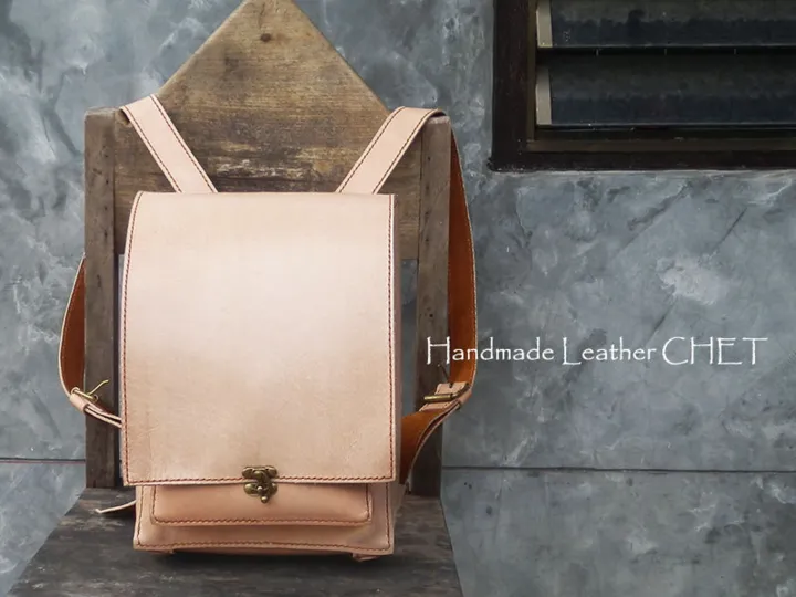 Randoseru Bag Leather Backpack Japanese Style กระเป๋าเป้ หนัง แฮนด์เมด ...
