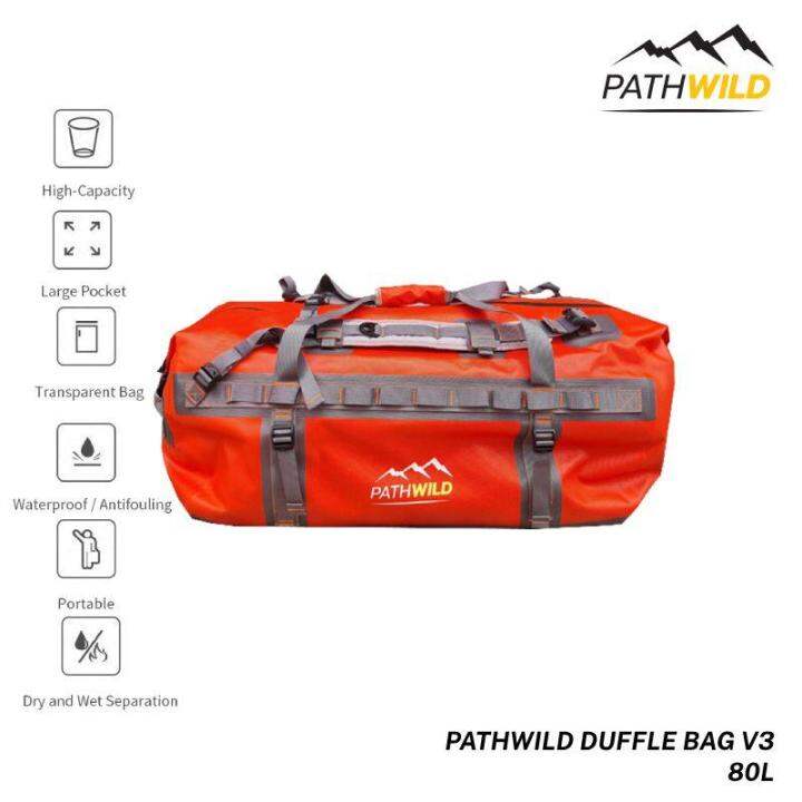 PATHWILD DUFFLE BAG 80L V3 กระเป๋าดัฟเฟิลจุได้ 80 ลิตร | Lazada.co.th
