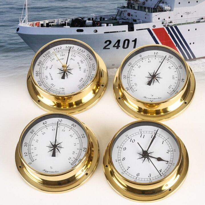 115mm Wall Mounted Thermometer Hygrometer Barometer Watch Tidal Clock ...