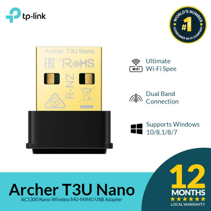 TP-Link Archer T3U Nano AC1300 Wireless MU-MIMO USB Adapter MU MIMO ...
