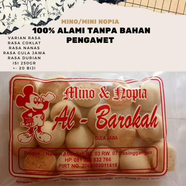 kue mino nopia rasa original cokelat pandan 250 gram | Lazada Indonesia
