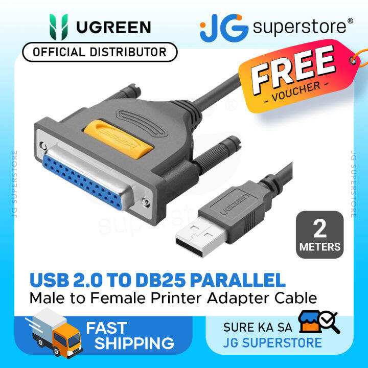 UGREEN Bi-Directional USB 2.0 Male to DB25 Female 2 Meters Parallel ...