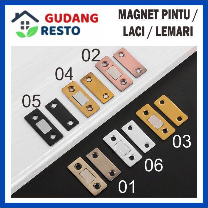 MAGNET LURUS PINTU LEMARI LACI DOOR STOPPER CLOSER PENAHAN TEMPEL BAUT ...