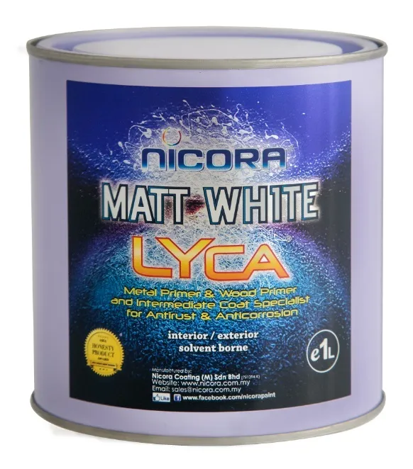 💥NICORA LYCA MATT WHITE PAINT💥 ( 1L | 5L ) Solvent Based For ...