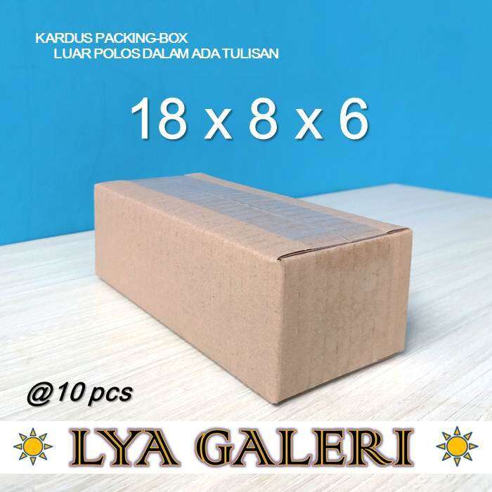 Kardus Packing (10 pcs) Uk.18x8x6 cm Karton Box Luar Polos Dalam Ada ...